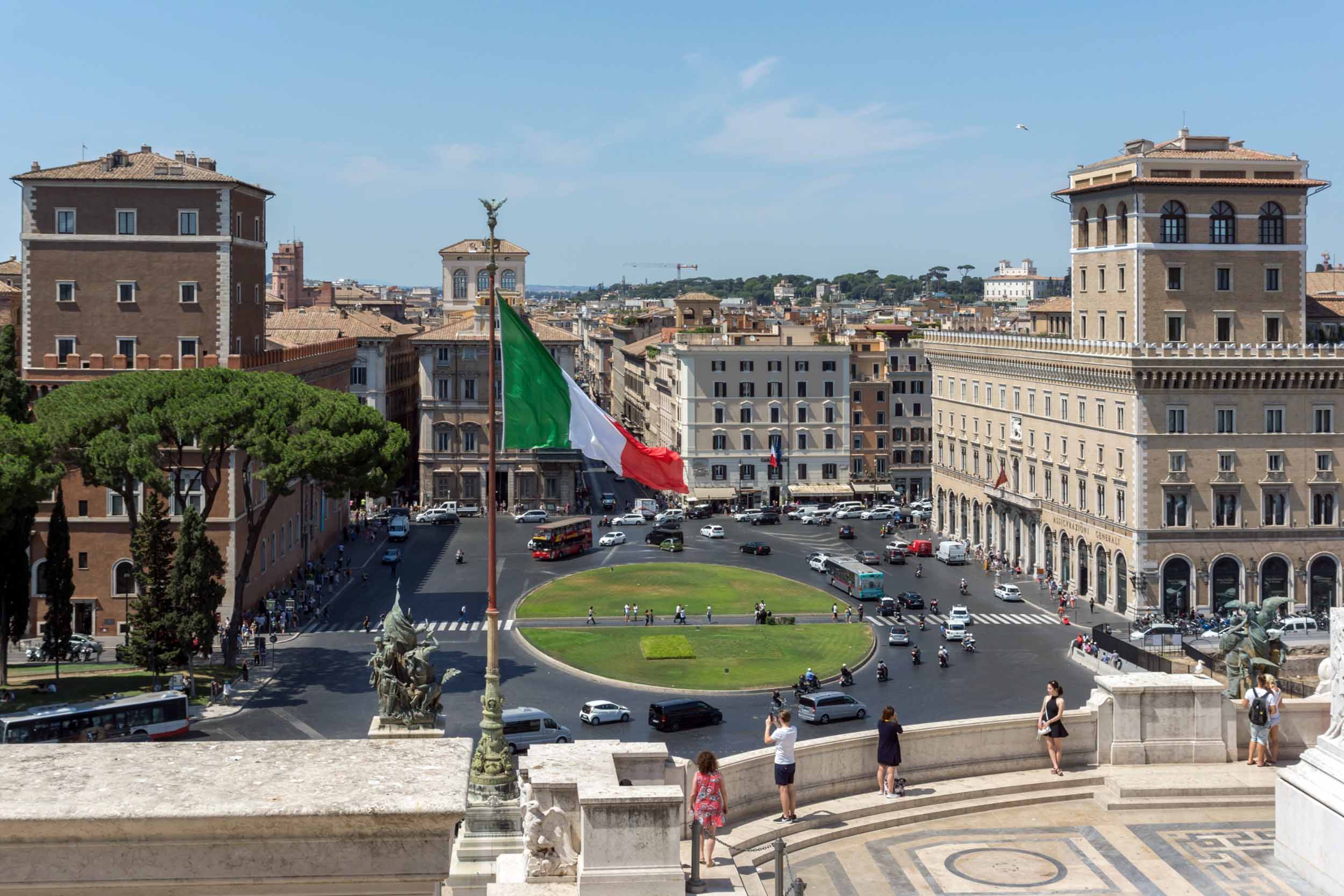 Piazza Venezia i Roma - Storbyferie.com